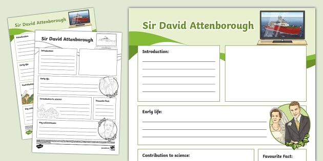 Sir David Attenborough Non-Chronological Report Template