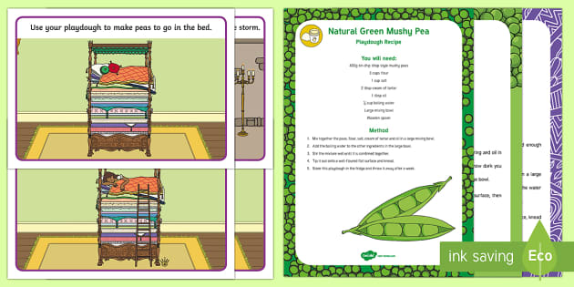 The Princess and the Pea Modelling Dough Recipe and Mat Pack