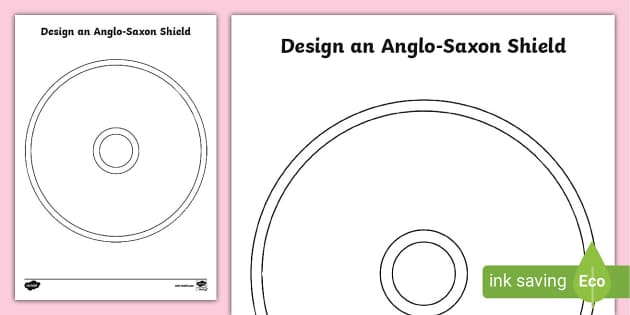 Design an Anglo-Saxon Shield,anglo-saxon shield - Twinkl