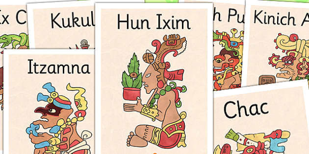Maya Gods Display Posters - ancient maya, mayans, mayan, history