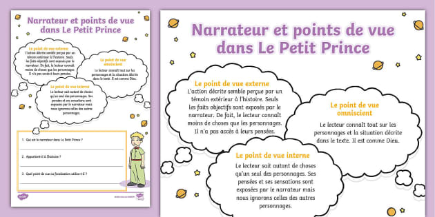 Narrateur et points de vue dans Le Petit Prince - Twinkl Narrateur et points de vue dans Le Petit Prince - Twinkl