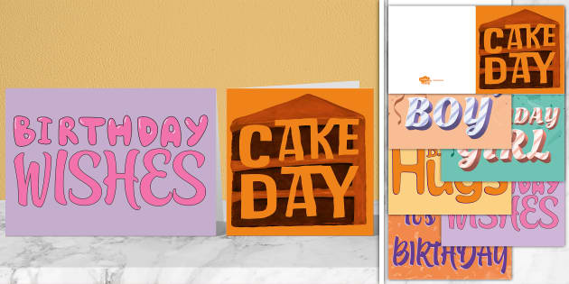 Typographic Birthday Cards | Twinkl Party