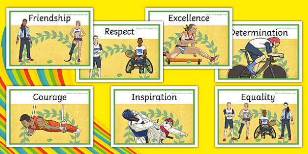 Olympics and Paralympics Values Display Posters