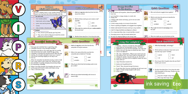KS1 60-Second Reads: Minibeasts Activity Pack - Twinkl