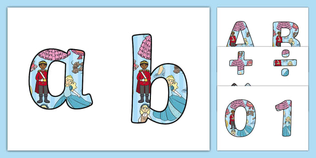 Cinderella Themed Size Editable Display Lettering - Twinkl