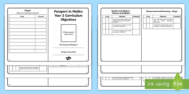 Year 2 Maths Assessment I Can Statements Checklist - Twinkl