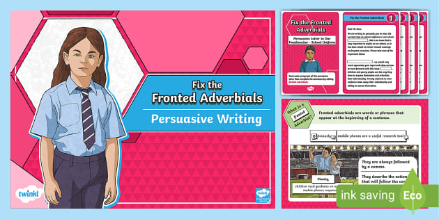 KS2 Fix the Fronted Adverbials Persuasive Writing Resource