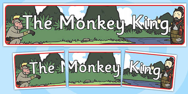 The Monkey King Buddhist Story Display Banner - Twinkl