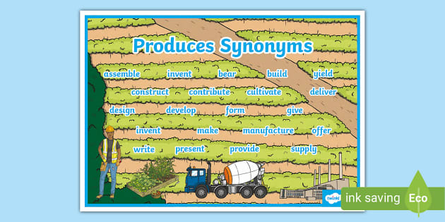 Produces Synonyms Word Mat (teacher made) - Twinkl
