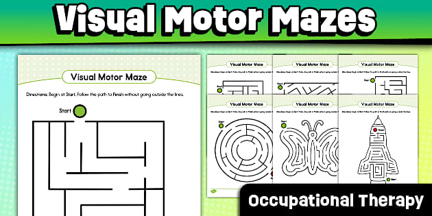 Visual Motor Mazes: Occupational Therapy Fine Motor Activity