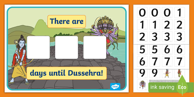 FREE! - Dussehra Countdown Display Poster (professor feito) FREE! - Dussehra Countdown Display Poster (professor feito)