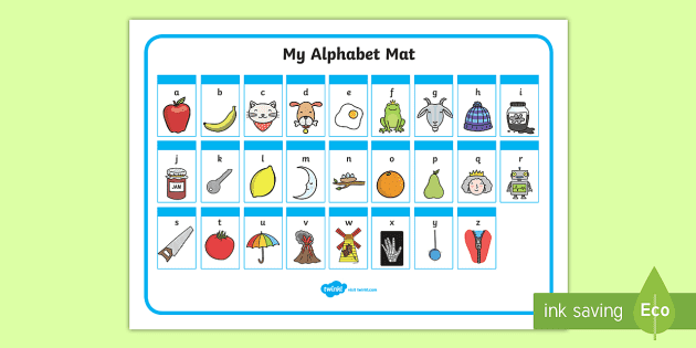 Cursive A-Z Alphabet Mat (Phase 1) - Twinkl