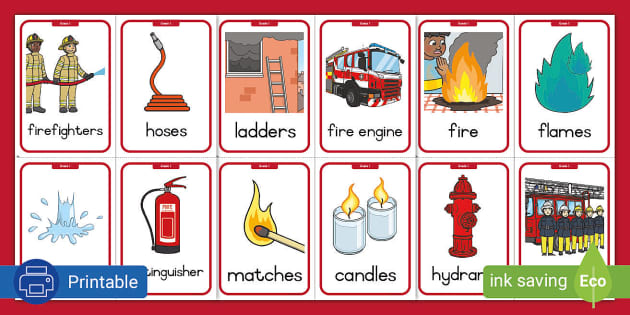 Disasters - Fire word cards (teacher made) - Twinkl