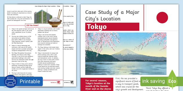 Case Study of a Major City's Location - Tokyo (teacher made)