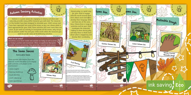 Autumn Sensory Activities (teacher made) - Twinkl