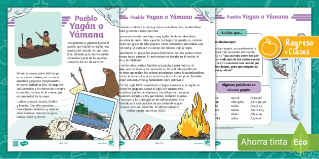 Ficha Informativa Pueblos Originarios: Yaganes o Yámana