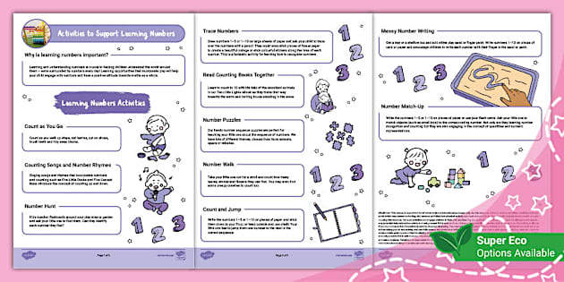 Activities to Support Learning Numbers | Parent Guide 0-5