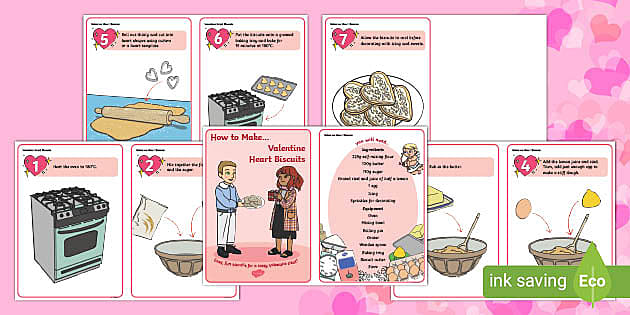 Valentine's Biscuits Recipe Cards | Downloadable Resource