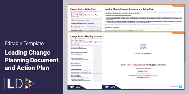Leading Change Planning Document and Action Plan - Twinkl
