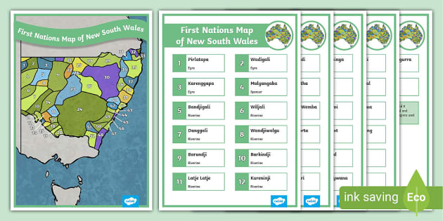 First Nations Map of NSW (teacher made) - Twinkl