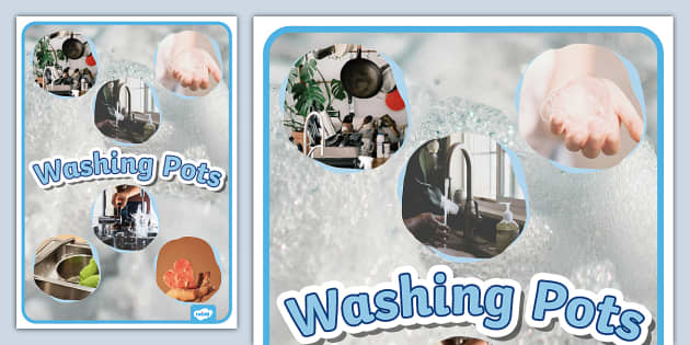 Washing Pots Photo Display Poster (teacher made) - Twinkl