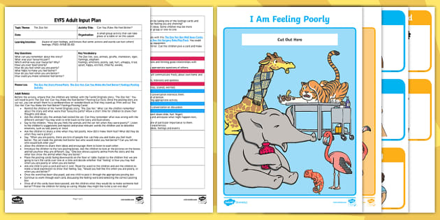 EYFS The Zoo Vet: Can You Make Me Feel Better? Adult Input Plan and ...