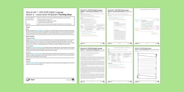 * NEW * AQA GCSE English Language Intervention Lesson 7