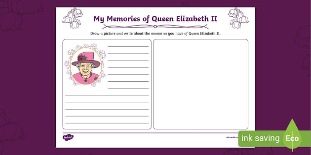 FREE! - My Memories of Queen Elizabeth II Activity Sheet - Twinkl