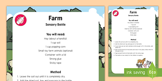 Farm Sensory Bottle - Twinkl Sensory Play (teacher made)