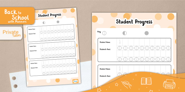 Student Progress Tracker | Back to School | Orange Glow