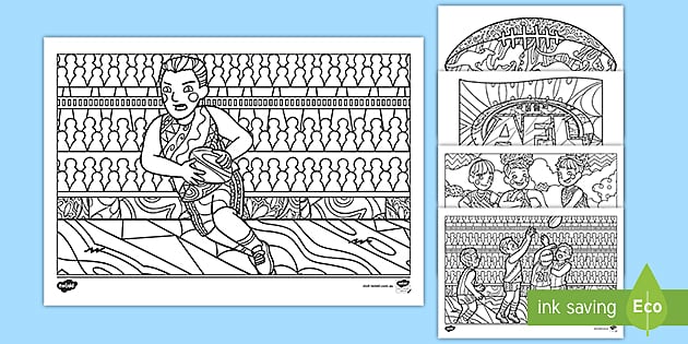 Footy Colours Day Mindfulness Colouring Pages