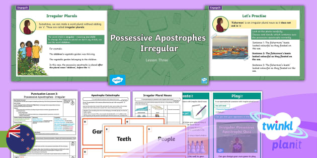 Phase 2 Writing: Punctuation: Posessive Apostrophes for Irregular Nouns
