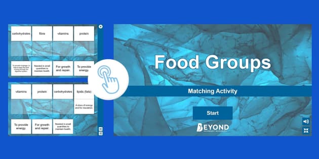 Food Groups Interactive Matching Activity - Twinkl