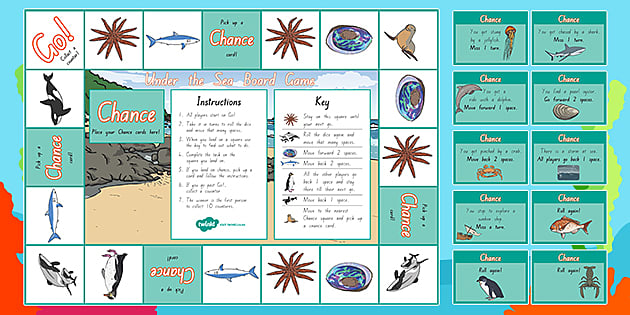 Under the Sea-Themed Board Game (teacher made) - Twinkl