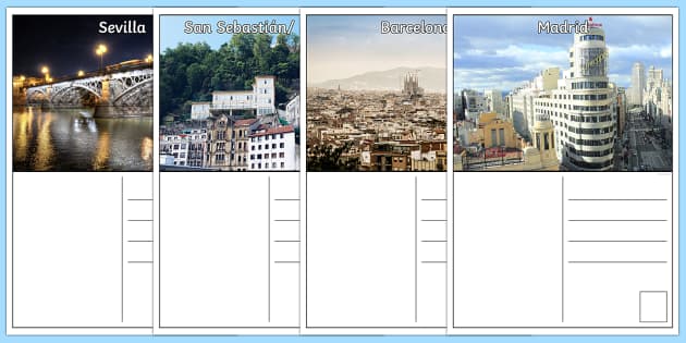 Holiday in Spain Postcards (teacher made)