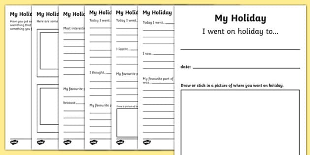 Fun Holiday Writing Activity | Twinkl | Writing Frames