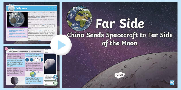 LKS2 Far Side of the Moon Daily News PowerPoint - Twinkl