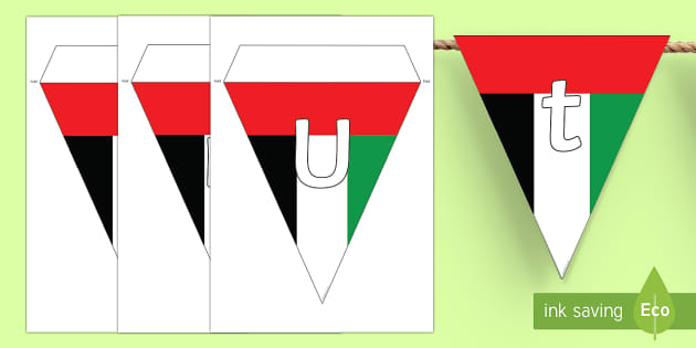 UAE Flag National Day Display Bunting (Hecho por educadores)