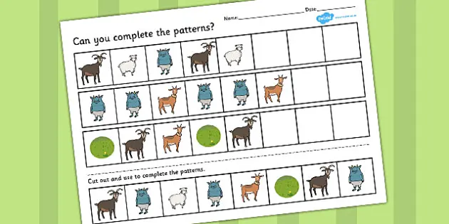 Worksheets About Goats