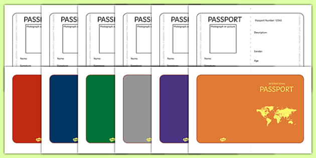 International Passport Template For Kids Printable Parents
