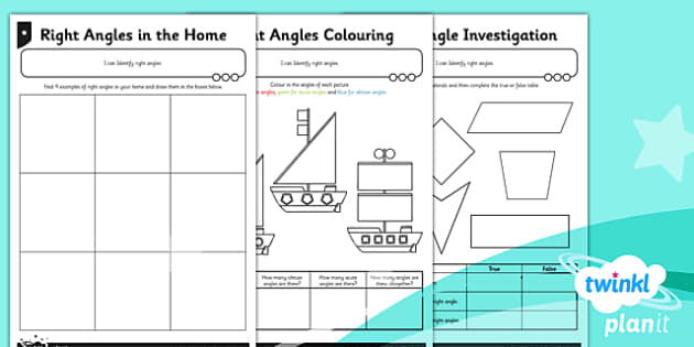 PlanIt Maths Y3 Properties of Shapes Right Angles Home Learning