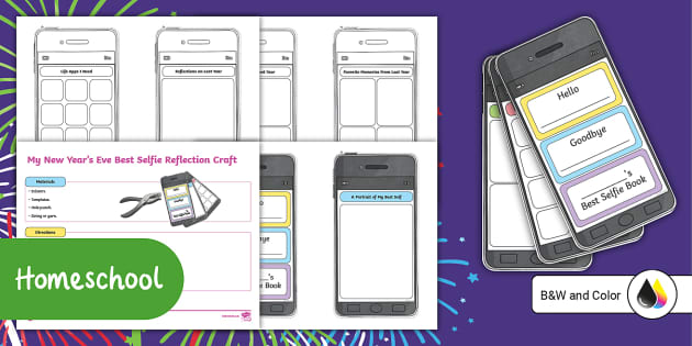 My New Year’s Eve Best Selfie Reflection Craft - Twinkl