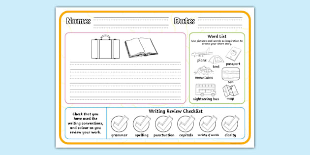 Writing Practice Mat - Summer Holiday (teacher made)