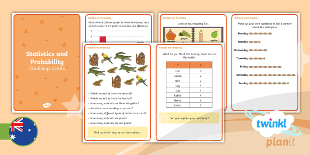 Year 2 Statistics Challenge Cards (Teacher-Made) - Twinkl
