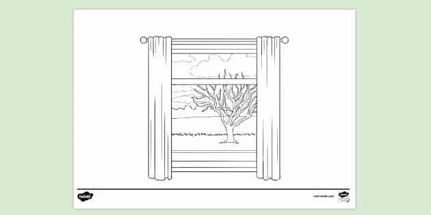 Back Window Colouring Sheet | Colouring Sheets - Twinkl
