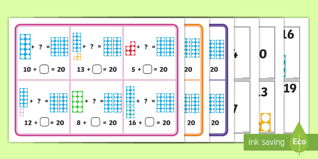 Number Shapes Number Bonds to 20 Bingo - Maths Primary Resources