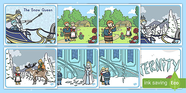 The Snow Queen Story Sequencing Pages (teacher made)