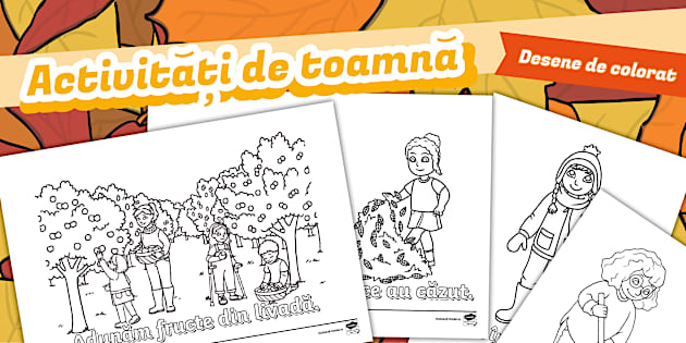 Desene de colorat de toamnă | Resurse Twinkl România