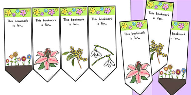 FREE! - Flower Bookmarks (teacher made) - Twinkl