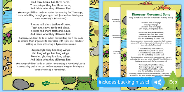 Dinosaurs Movement Song (teacher made)